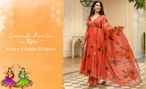 Celebrate Navratri in Style - 9 Days, 9 Outfits, 9 Colours