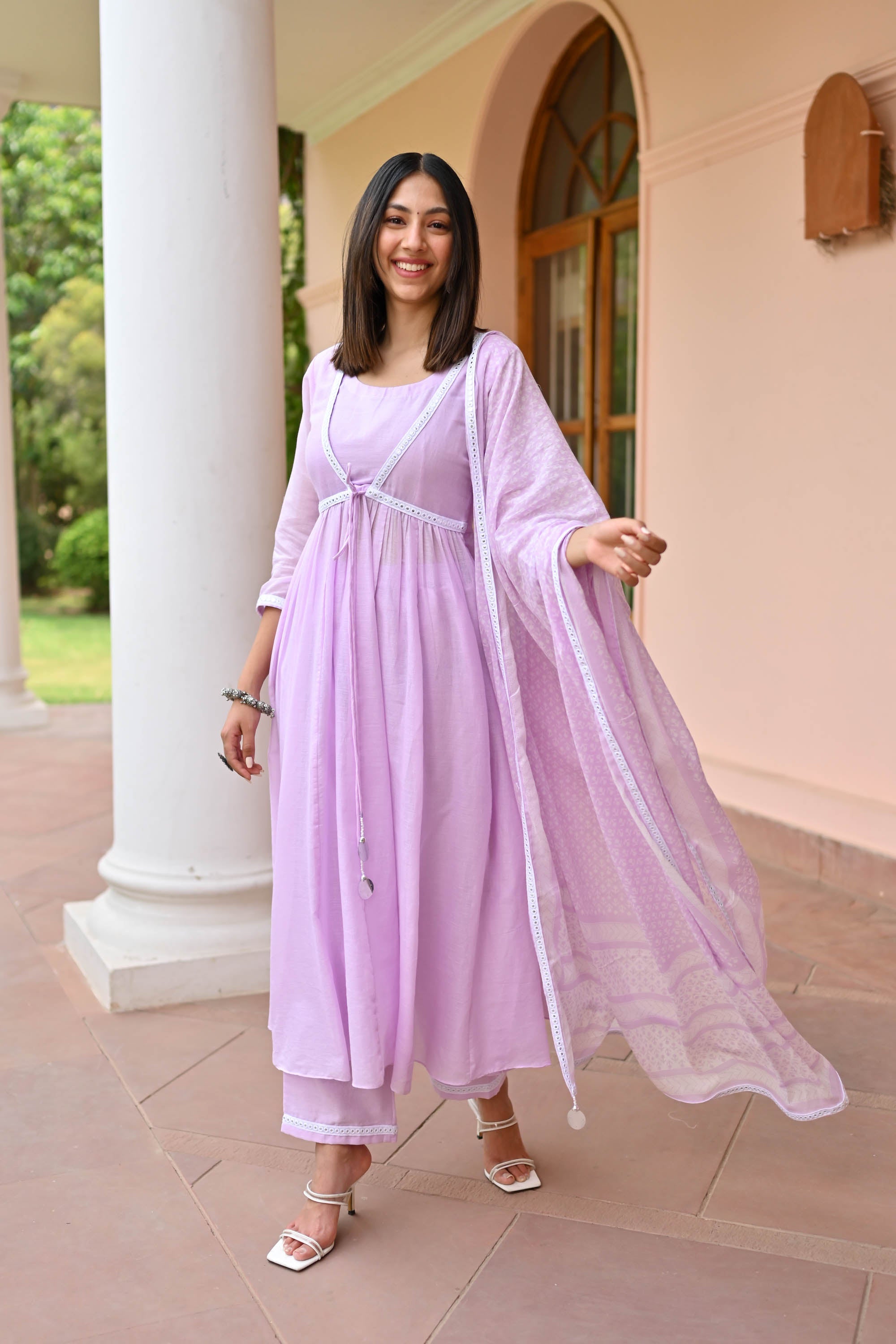 Aarini Rose Floral Designer Cotton Co-ord Set For Women Online