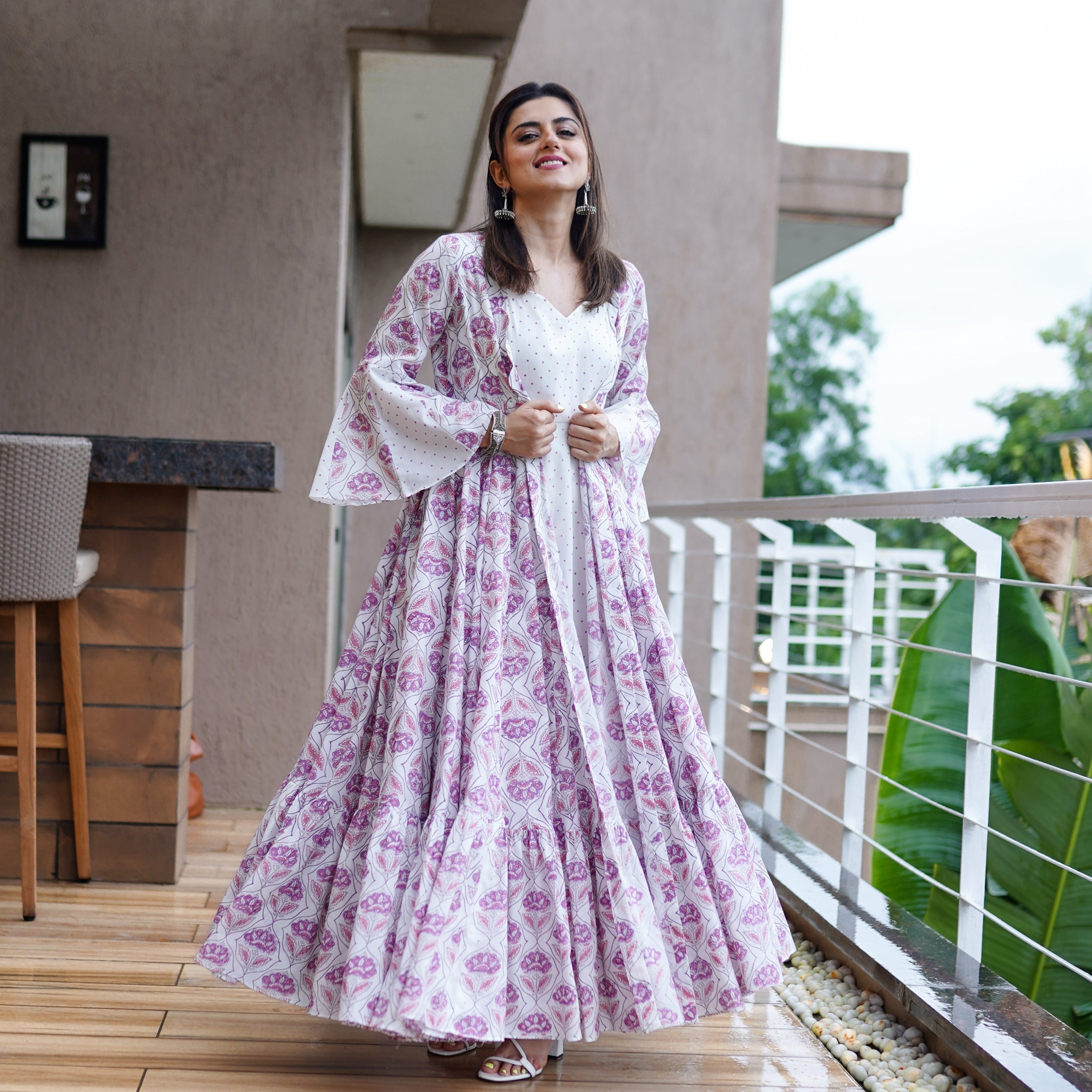 Buy Bunaai Pineapple Yellow Printed Cotton Suit Set For Women Online