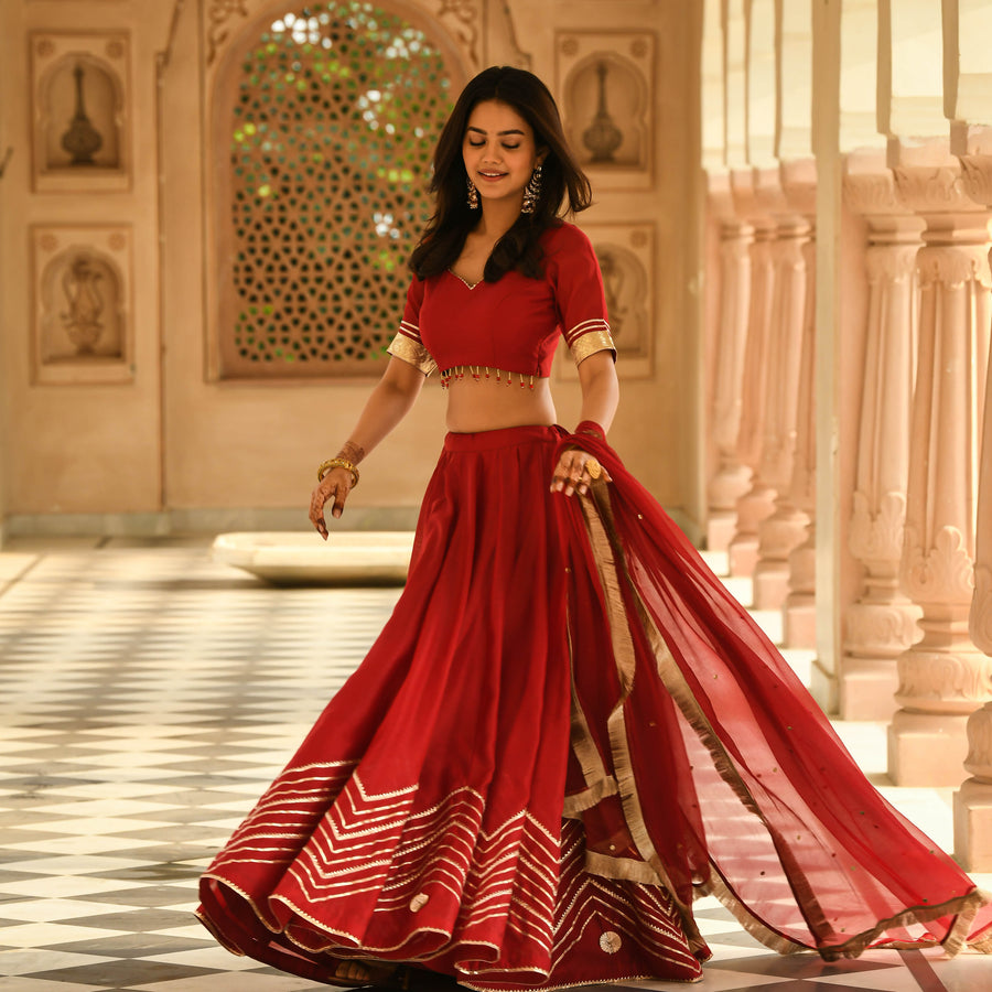 Buy Lehenga Set For Women Online | Designer Lehenga Sets Online | Bunai – Bunaai